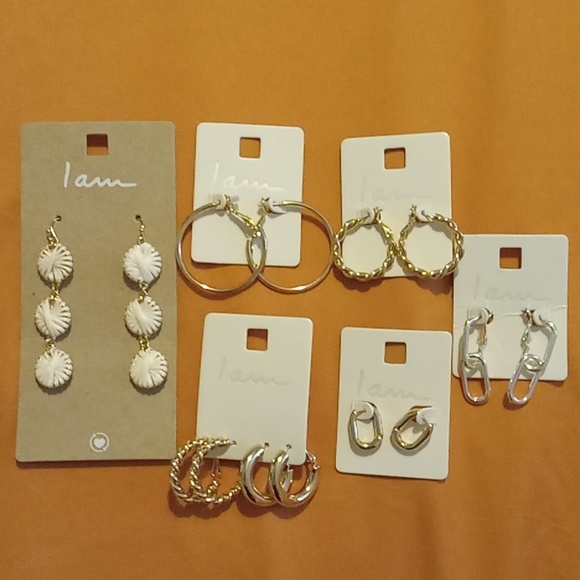 i am | Jewelry | 7 Pair I Am Earrings New | Poshmark